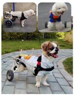 China Aluminum Adjustable Dog Wheelchair for Disabled Pets Rehabilitation Training 6 Sizes 1.5-40kg for sale