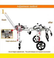 China Adjustable Pet Wheelchair for Disabled Dogs Hind Leg Support 5-55cm Height 1-50kg Weight for sale