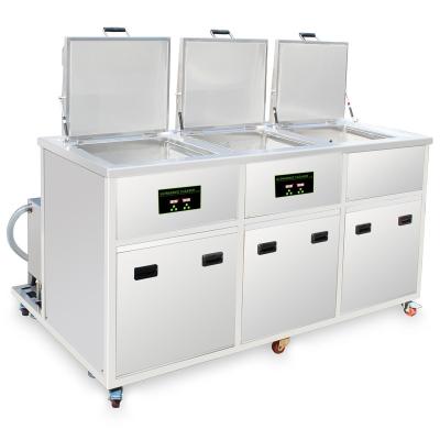 China Automatic 3 Tank Ultrasonic Cleaner Stainless Steel 304 With Filtration System for sale