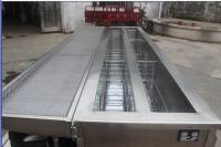 China Vertical Roman Venetian Ultrasonic Blind Cleaning Machine Rinsing Tank Drying Tray 2400mm for sale