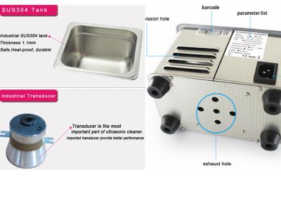 China Stainless Steel Digital Ultrasonic Eyeglass Cleaner With Adjustable Power for sale