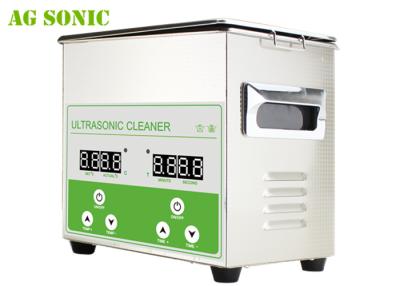 China Digital control stainless steel ultrasonic cleaner 3L with heating for Jewellery Dental Glasses for sale