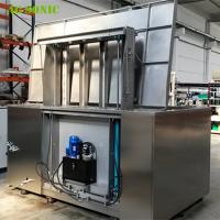 China Automatic Ultrasonic Cleaner with Hydraulic Lift PLC Controlled for Wheel Rim Cleaning for sale