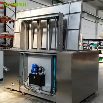 China Automatic Ultrasonic Cleaner with Hydraulic Lift PLC Controlled for Wheel Rim Cleaning for sale
