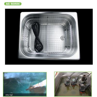 China 10.8l SUS Basket Carburetors Ultrasonic Cleaner 240W For Fuel Injectors for sale