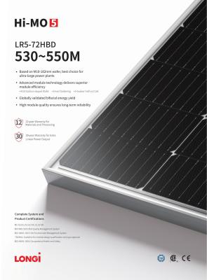 China Zero Anti dumping tax -Longi Tier A 440w-540w Bifacial/Single for sale