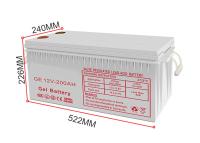 China Sealed Gel Solar Battery 12V 200AH , Rechargeable Gel Battery for sale