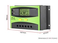China ISO9001 24V 48V 20 Amp PWM Solar Charge Controller for sale