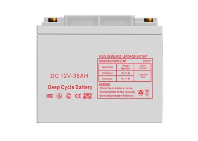 China 38AH 12V Deep Cycle Solar Battery , Small Deep Cycle Marine Battery for sale