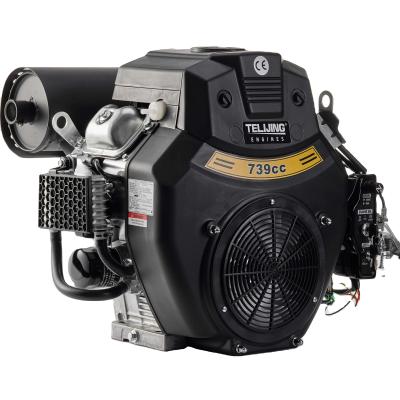 China Electric Start Gasoline Engine 744cc 2 Cylinder OHV Portable Jet Rato 740 TLJ 740 OEM for sale