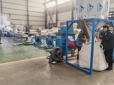 China PLC Controlled Twin Screw Extruder Plastic Pelletizing Line with 304 Medical Level Stainless Steel and Omron Temperature Control for sale