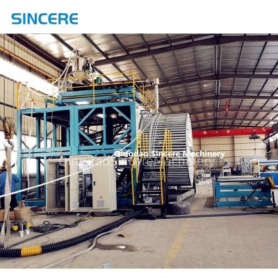 China High Efficient HDPE Hollow Wall Spiral Winding Drainge Pipe Extruding Machine for sale