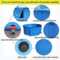China Foldable PVC Tarpaulin Fish Tank 1000L Aquaculture Pond with Bracket for Koi Breeding for sale