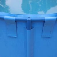 China Foldable PVC Tarpaulin Fish Tank 1000L Aquaculture Pond with Bracket for Koi Breeding for sale