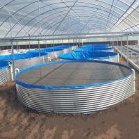 China Large Round PVC Tarpaulin Fish Tank 5000L Biofloc Aquaculture Tank UV Resistant for sale