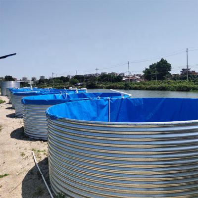 China Flexible Water Tank for Recirculating Aquaculture System Tilapia Fish Farming 3m-7m Diameter for sale