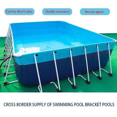 China ISO Outdoor Inflatable Swimming Pool for Adults 10ft x 6ft x 30in Large Metal Frame Ground Pool for sale