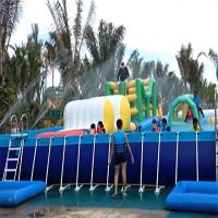 China ISO Outdoor Inflatable Swimming Pool for Adults 10ft x 6ft x 30in Large Metal Frame Ground Pool for sale