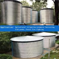 China Hot Galvanized Steel Corrugated Water Storage Tank 6.5m3 to 55m3 Fire Protection Wastewater for sale