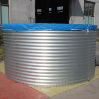 China Hot Galvanized Steel Corrugated Water Storage Tank 6.5m3 to 55m3 Fire Protection Wastewater for sale