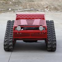 China Industrial RC Crawler Lawn Mower 24V 1800W Remote Control Self Propelled Gas Petrol 7.5HP for sale