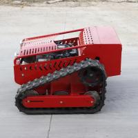 China Industrial RC Crawler Lawn Mower 24V 1800W Remote Control Self Propelled Gas Petrol 7.5HP for sale