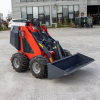 China Four Wheel Drive Mini Skid Steer Loader 13.5HP 300kg Lifting Capacity Compact Front End Loader for sale