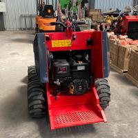 China Four Wheel Drive Mini Skid Steer Loader 13.5HP 300kg Lifting Capacity Compact Front End Loader for sale