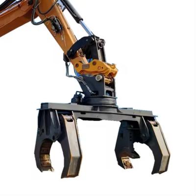 China Excavator Electric Pole Grapple 13-25 Ton Hydraulic Pole Grabber 360 Rotation Self-Locking for sale