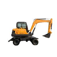 China 6 Ton Hydraulic Wheeled Excavator 73.5KW Yuchai Engine JW60S Digger for Construction for sale