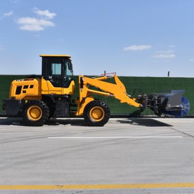China Front Mounted Snow Sweeper Loader 2000mm Brush Width Articulated Frame CE Certified for sale