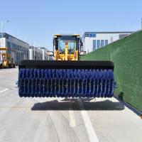 China Front Mounted Snow Sweeper Loader 2000mm Brush Width Articulated Frame CE Certified for sale
