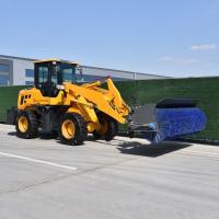 China Front Mounted Snow Sweeper Loader 2000mm Brush Width Articulated Frame CE Certified for sale