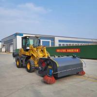 China Front Mounted Sweeper Loader 4WD 1.2m³ Garbage Bin 25000㎡/h Cleaning Capacity for sale