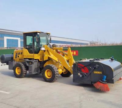 China Front Mounted Sweeper Loader 4WD 1.2m³ Garbage Bin 25000㎡/h Cleaning Capacity for sale