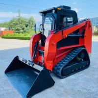 China AT50 Skid Steer Loader 700kg Operating Load 45kW Diesel Engine Compact Wheel Loader for sale