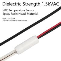 China Dielectric Strength 1.5kVAC NTC Temperature Sensor Epoxy Resin Head Material Work Current Less Than 35mA Accurate Temperature Measurement for sale