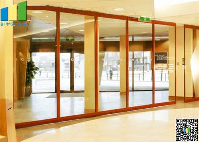 China Sliding Aluminum Glass Partition Wall 10mm Tempered Glass 680-1230mm Width for sale