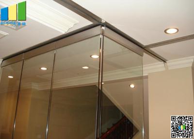 China Folding Interior Demountable Glass Door Partition - 680-1230mm Width, 85mm Thickness, Aluminum Frame for sale