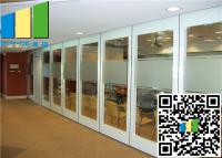 China 2.56 Inch Glass Office Movable Glazed Wall Partition 65mm Thickness for Meeting Room for sale