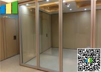 China Sliding Aluminum Glass Partition Wall 10mm Tempered Glass Office Partition for sale