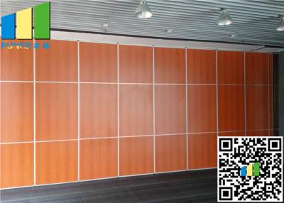 China Operable Timber Partition Wall Wooden Room Partitions Aluminium Frame for sale