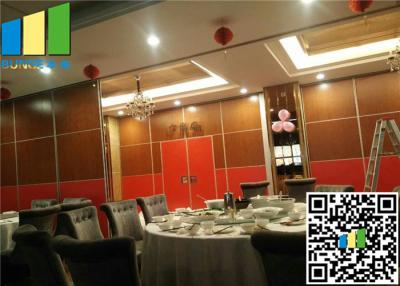 China 85mm Wooden Operable Partition Wall 3 3/8 Inch Movable for Banquet Hall for sale