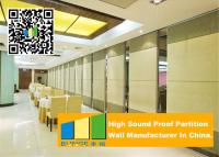 China Aluminum Frame Wooden Soundproof Movable Partition 65-100mm Thickness for Multifunction Room for sale