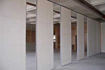 China Sound Insulation Movable Partition Wall 65mm to 125mm Thickness Aluminum Frame for sale