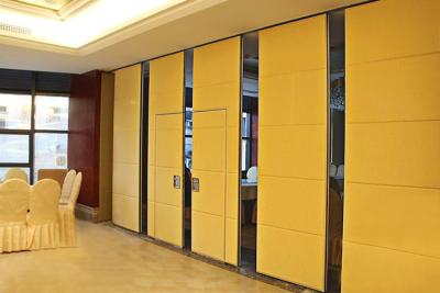 China 85mm Aluminum Profile Soundproof Wooden Movable Partition Walls with 28-36dB Rw Insulation and 600-1230mm Width for sale