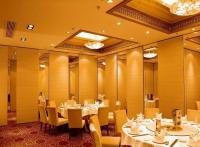 China Fireproof Fabric Leather Folding Sliding Partition Wall 85 mm Thickness for sale