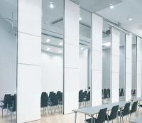 China Custom Fabric Leather Folding Partition Wall 65mm 80mm 100mm Soundproof Office Divider for sale