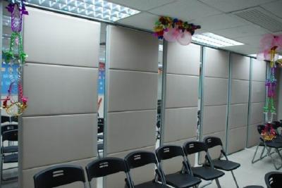 China Top Hanging System Movable Soundproof Partition Wall / Sliding Folding Partitions for sale