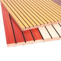 China Polyester Fiber Fireproof Veneer Wooden Grooved Acoustic Panel Studio Room Soundproof Panel for sale
